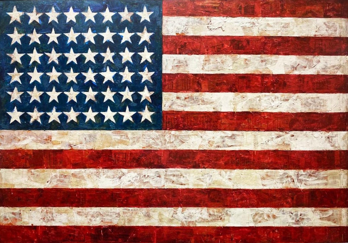 Jasper Johns "flag" FRAMED Iconic Pop Art - Etsy
