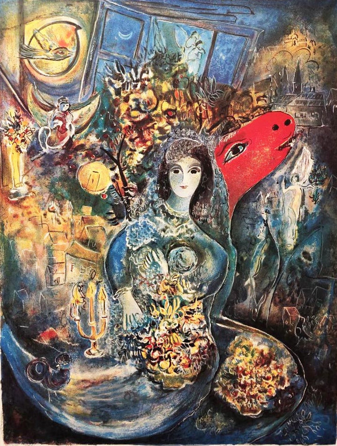 Marc Chagall bella Custom Framed Art Limited | Etsy