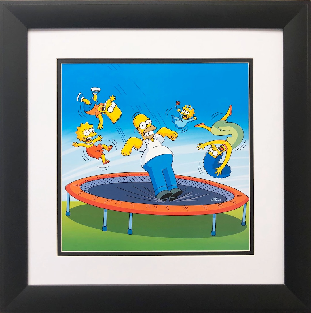 The Simpsons on a Trampoline New Custom Framed Art Print - Etsy Australia