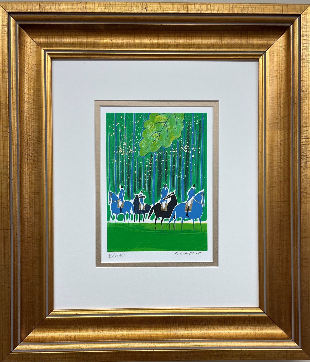 Serge Lassus "equestrian Life" Hand Signed Limited Edition Framed Art - Etsy