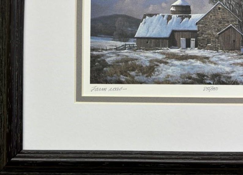 Gerald Lubeck "farm Road" Hand Signed Limited Edition Framed Farm ...