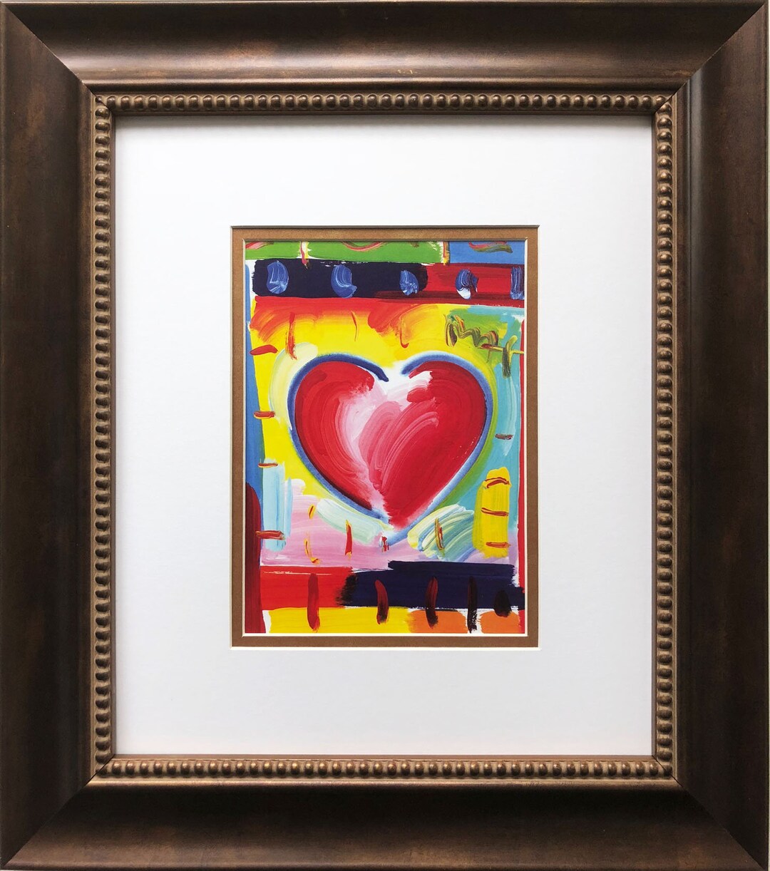 Peter Max "heart" CUSTOM FRAMED Print - Etsy