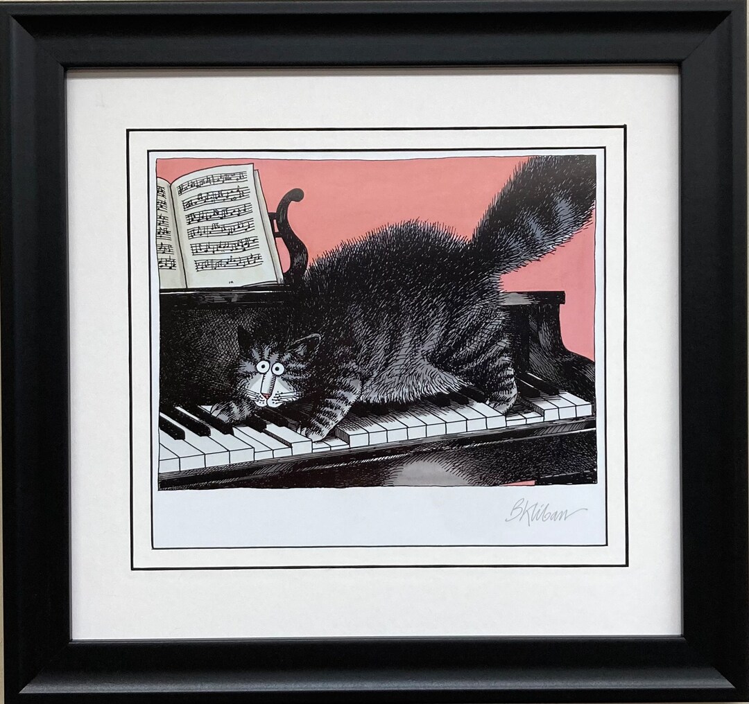 Bernard Kliban adagio Newly Framed Art Print Cartoon Cats - Etsy