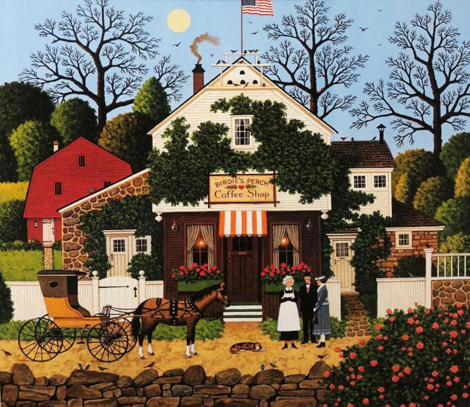 Charles Wysocki "small Talk" New CUSTOM FRAMED Art - Etsy