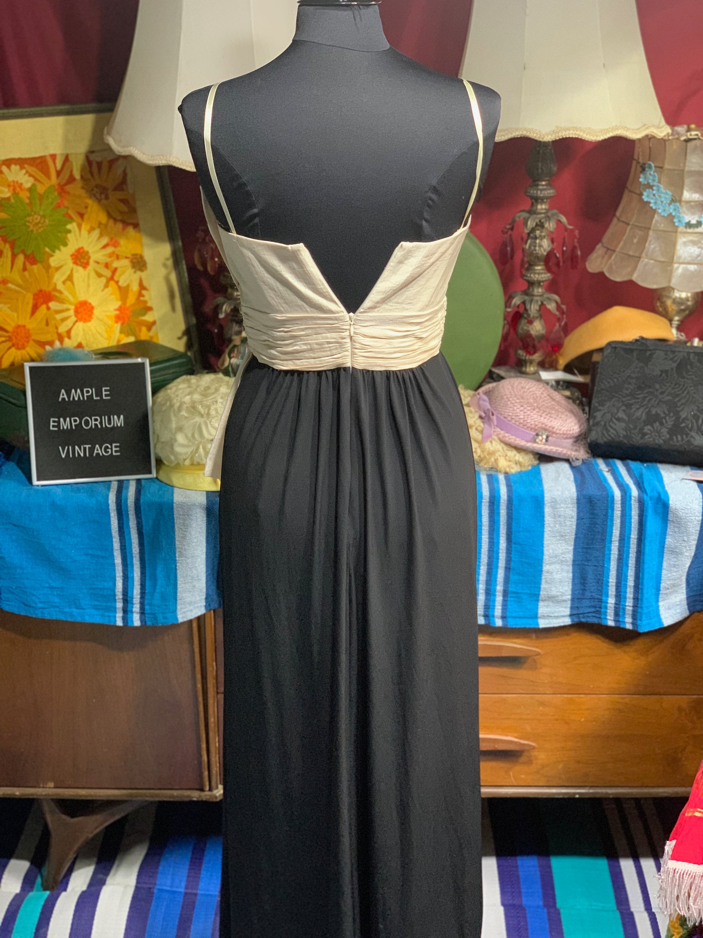 Max and Cleo Classic Black & White Floor Length Formal Dress, Sz. Sm - Etsy