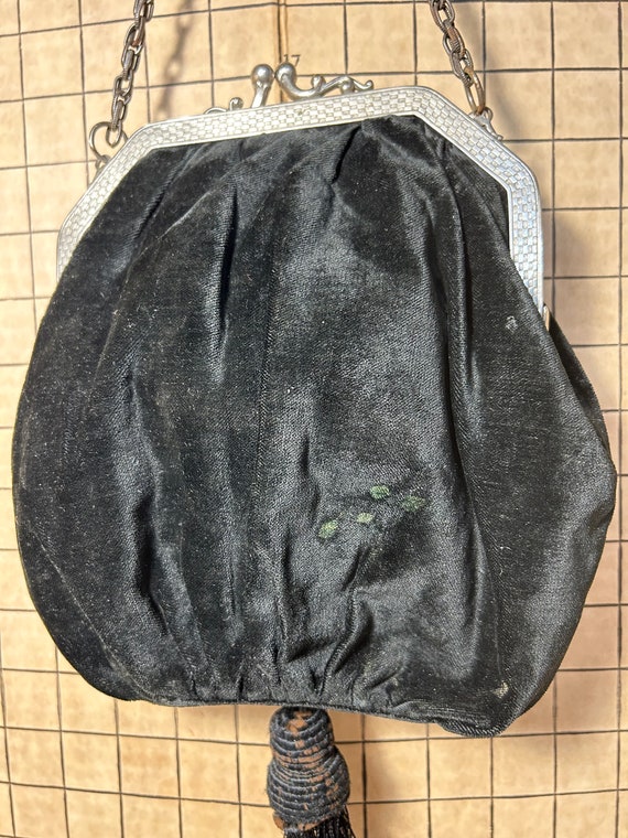 Velvet Victorian Reticule with Change Purse and Mirror - Gem