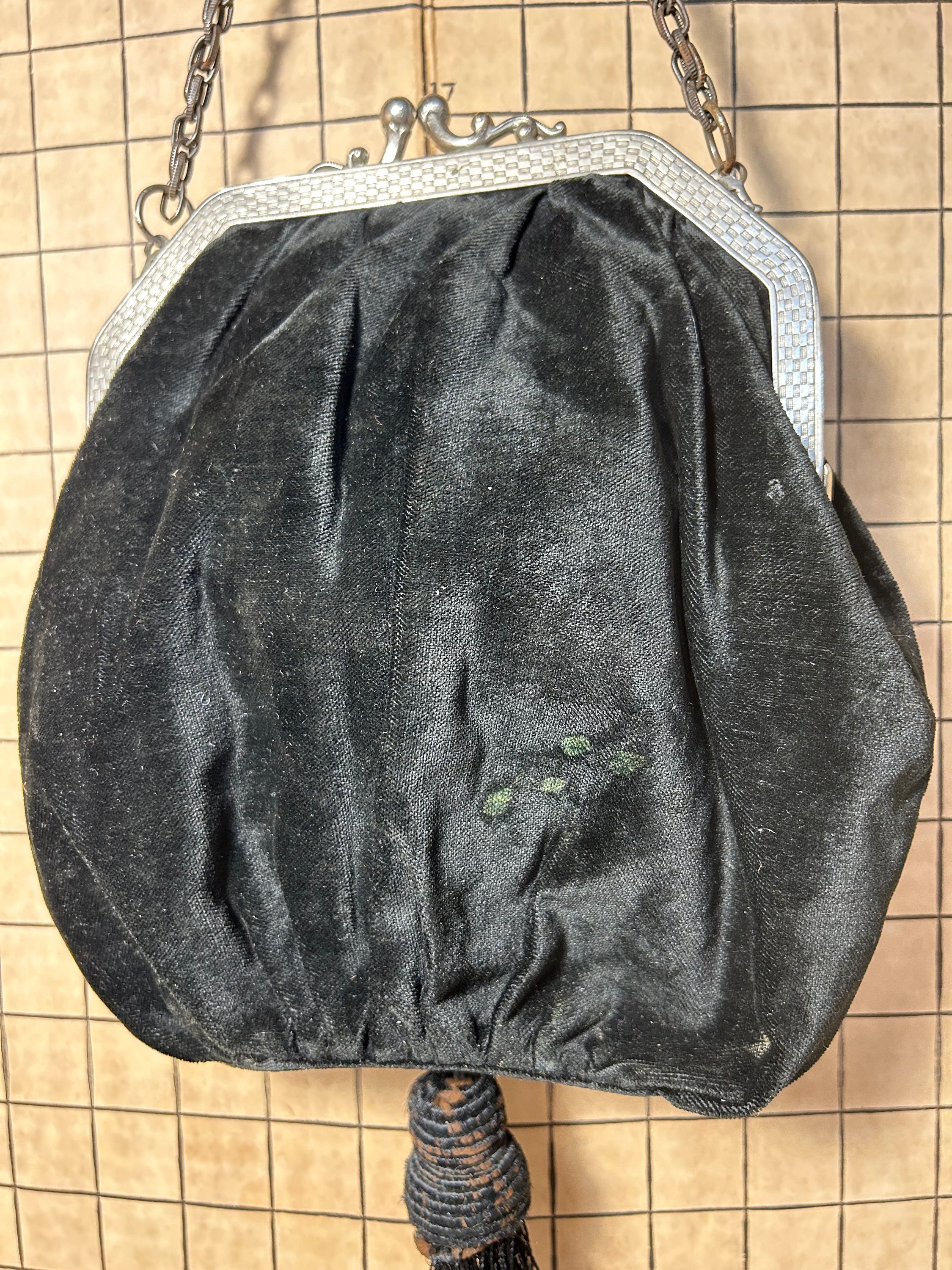 Velvet Victorian Reticule With Change Purse and Mirror - Etsy