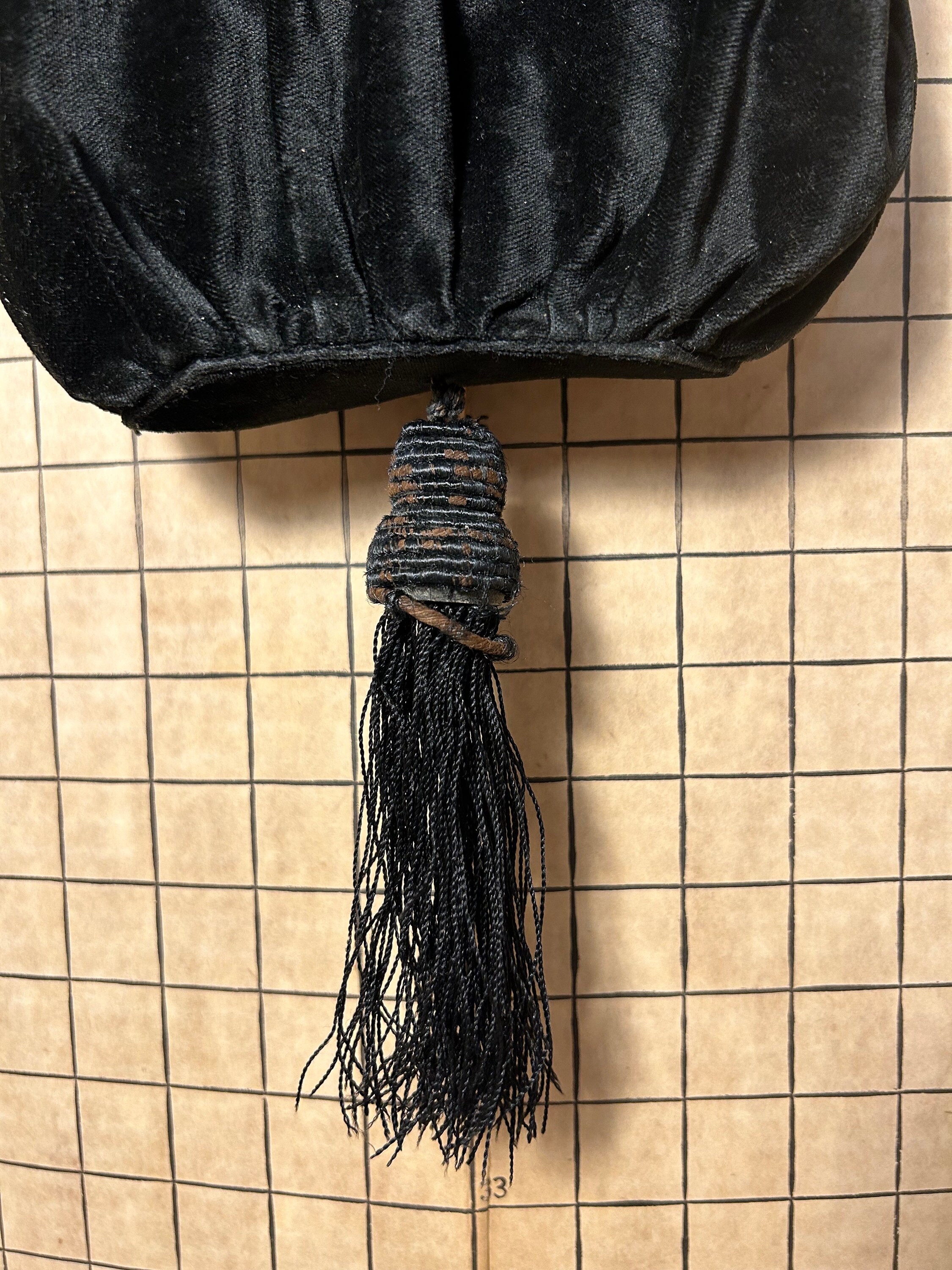 Velvet Victorian Reticule With Change Purse and Mirror - Etsy