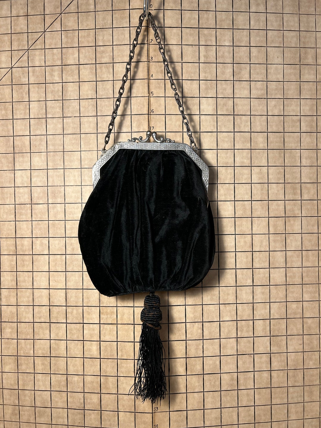 Velvet Victorian Reticule With Change Purse and Mirror - Etsy