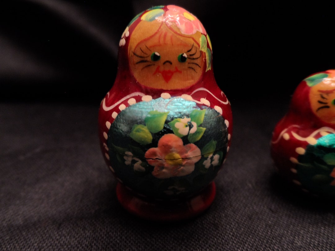 Russian Mini Nesting Dolls Piece Set - Etsy