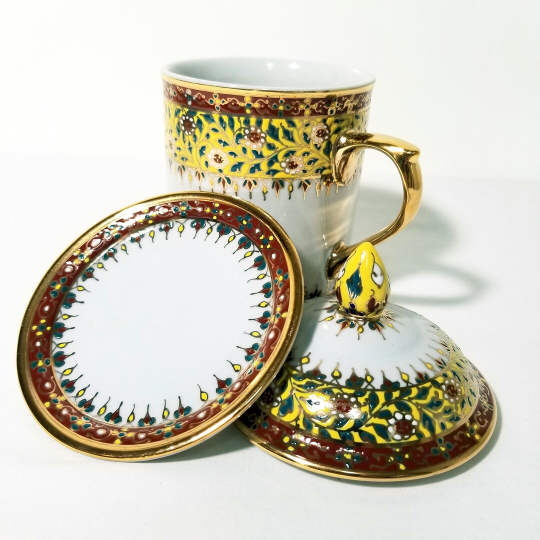 Collectible/thai Porcelain Benjarong Ceramic/real Gold Leaf Gilded ...
