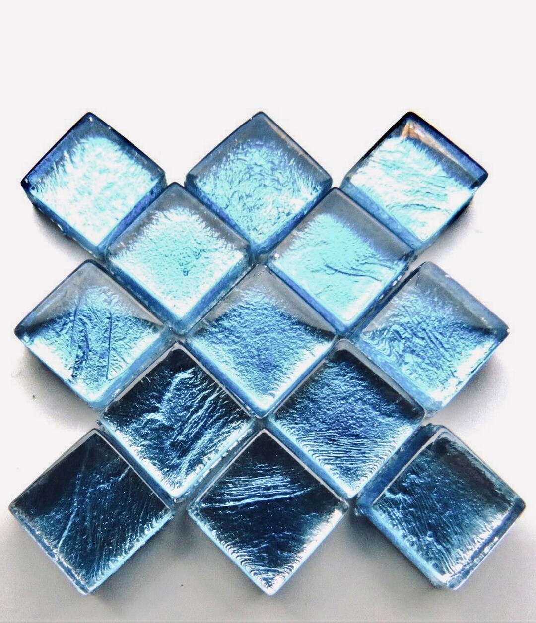 Mosaic Tiles/10mm Mini Pale Aqua Foil Backed Mosaic Tiles 3/8"(50pc ...