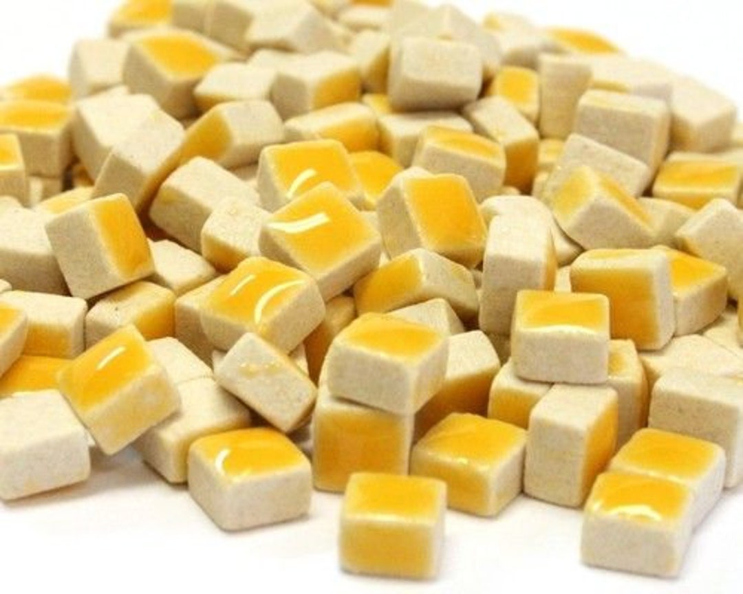 Mosaic Tiles/ MICRO 5mm Curry Yellow Ceramic Tiles - Etsy
