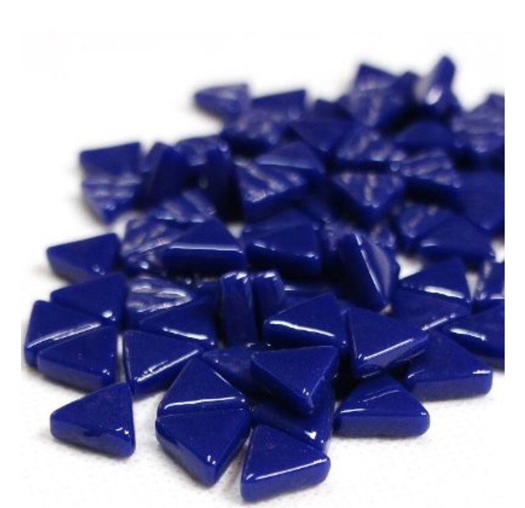 MINI 10mm Royal Blue Glass Triangles 50g (85pc)//glass Triangles ...