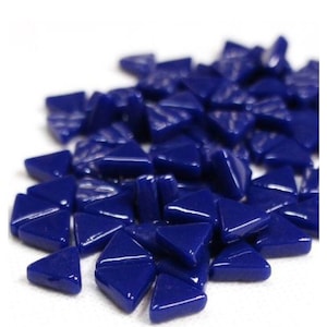 MINI 10mm Royal Blue Glass Triangles 50g (85pc)//glass Triangles ...