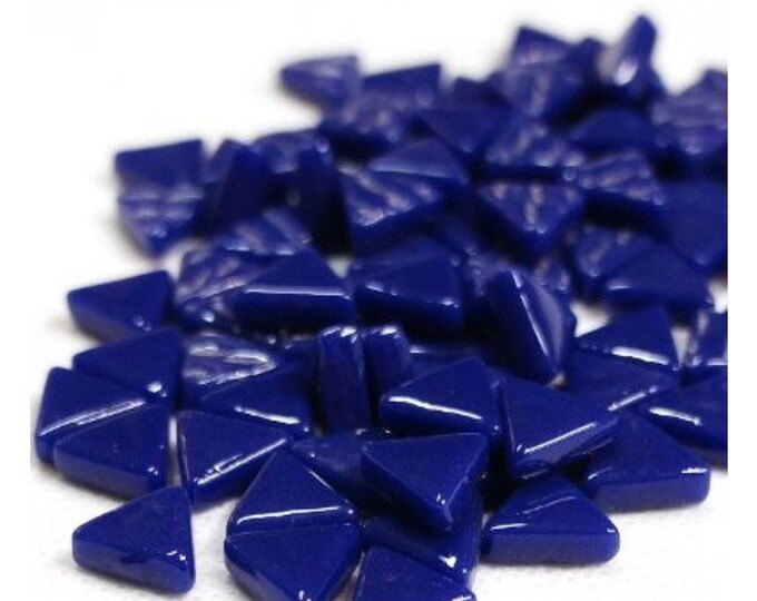 MINI 10mm Royal Blue Glass Triangles 50g (85pc)//glass Triangles ...