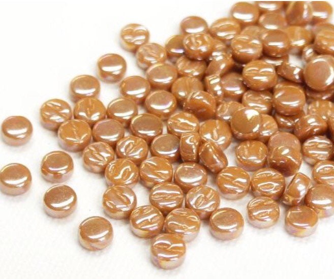 Mosaic Tiles/ 100 MINI 8mm Brown Sugar PEARLESCENT Darling | Etsy