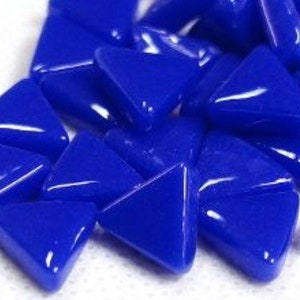 MINI 10mm Brilliant Blue Glass Triangles 50g (85pc)//glass Triangles ...