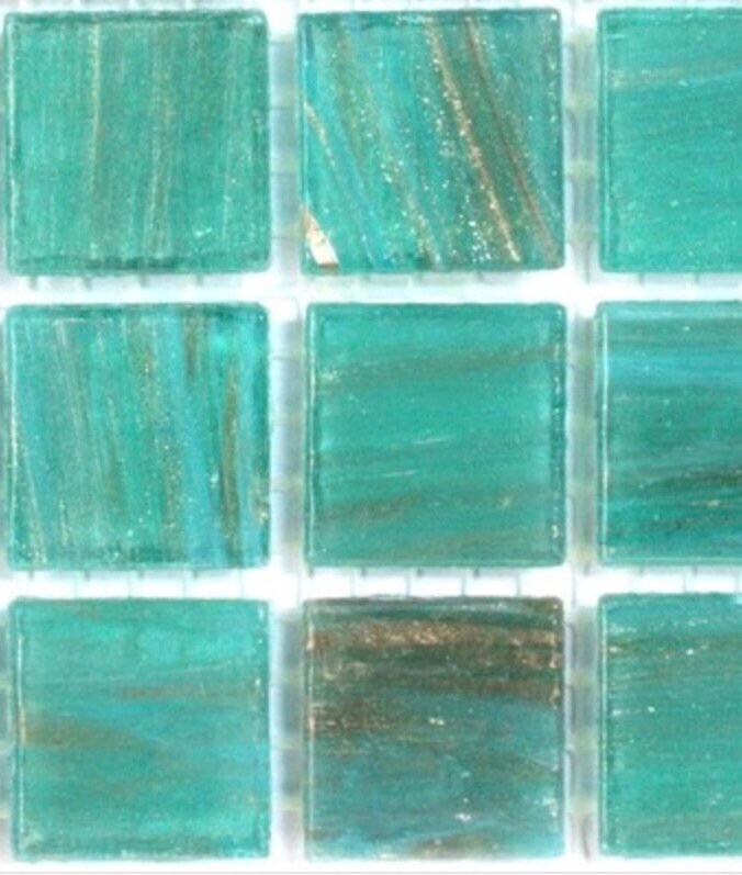 3/4 Nile Gold Mosaic Glass Tile 25 Tiles // Mosaic - Etsy