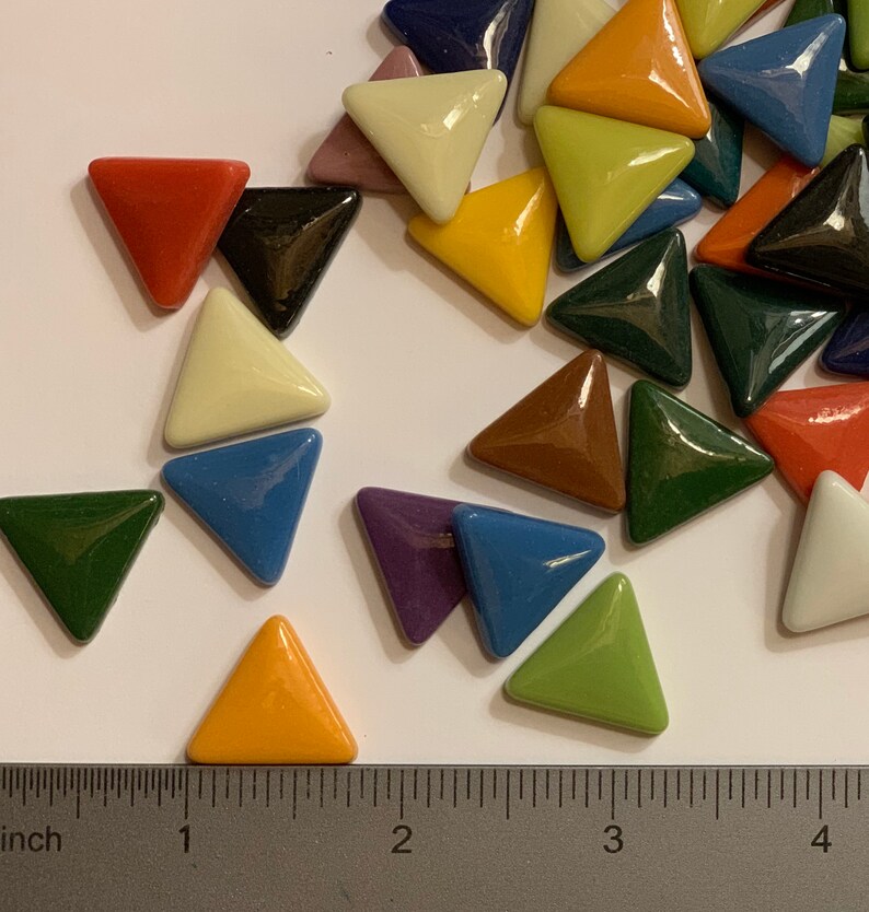 Mosaic Tile/ 20mm Glass Triangle Party Mix//3/4/1/4 - Etsy