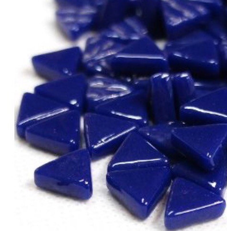 MINI 10mm Royal Blue Glass Triangles 50g (85pc)//glass Triangles ...