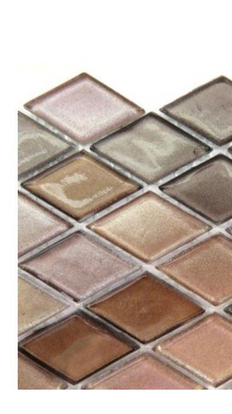 Morning Shimmer Glass Diamonds 14 Pieces//mosaic Tiles// Mosaic Surplus ...