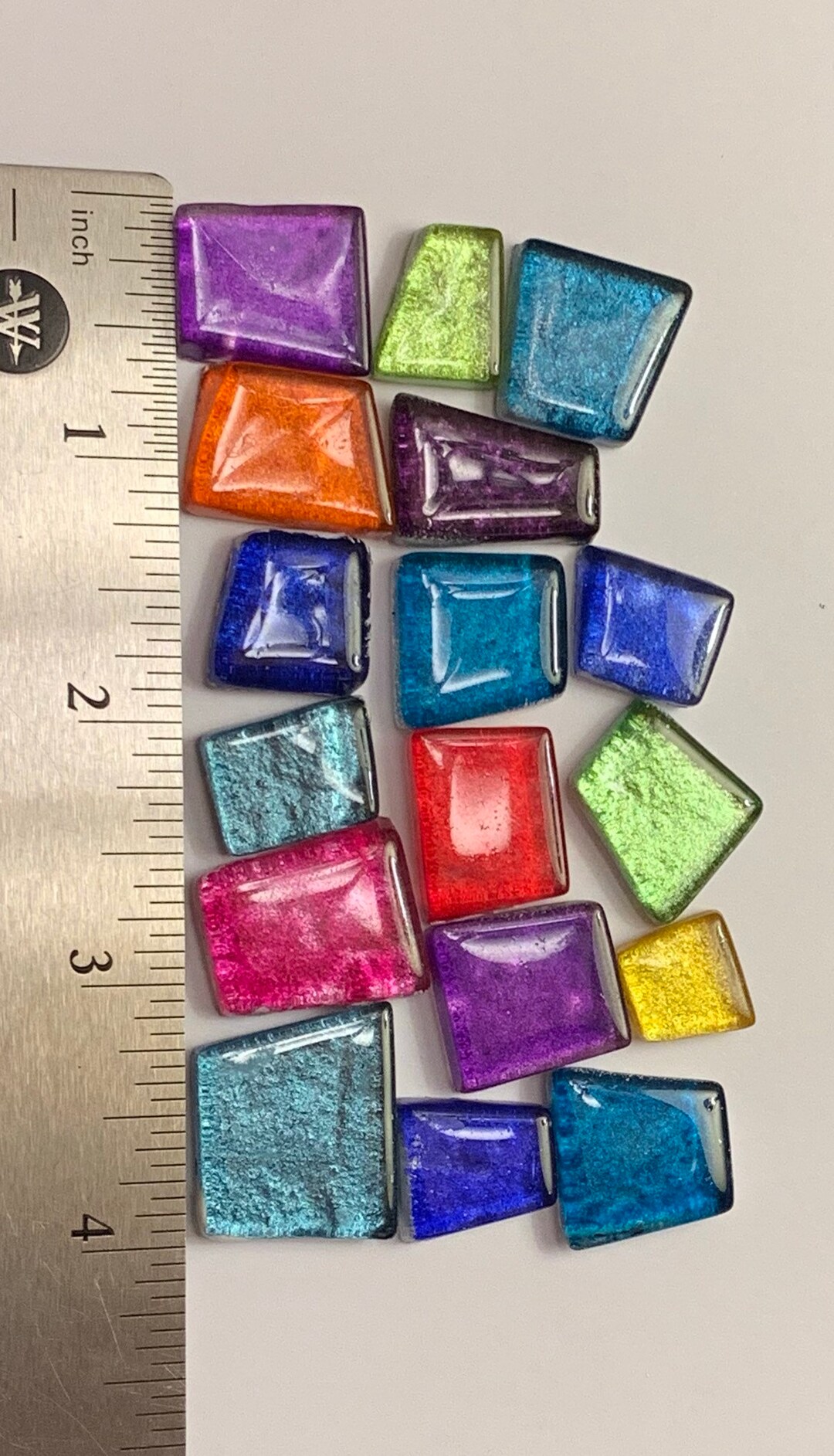 Mosaic Tiles//bright Color Glass Puzzle Shapes//50g//colorful Mix ...