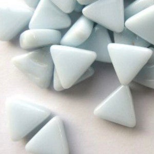 MINI 10mm Powder Blue Glass Triangles 50g (85pc)//glass Triangles ...