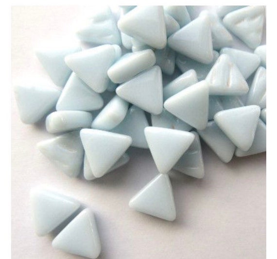 MINI 10mm Powder Blue Glass Triangles 50g 85pc//glass - Etsy