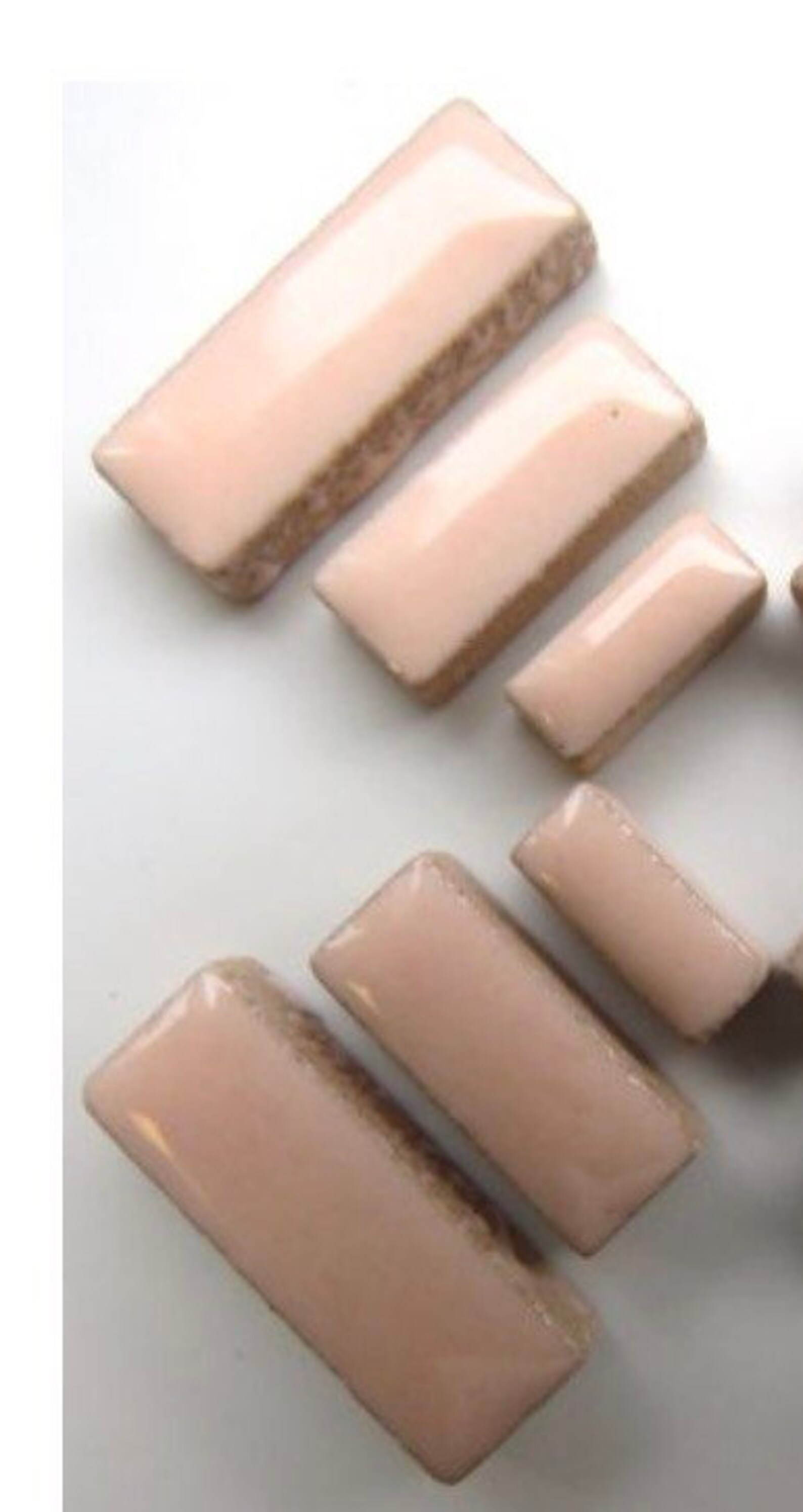 Ceramic RECTANGLE Mix Sweet Pink 50g of 3 Sizes //mosaic | Etsy