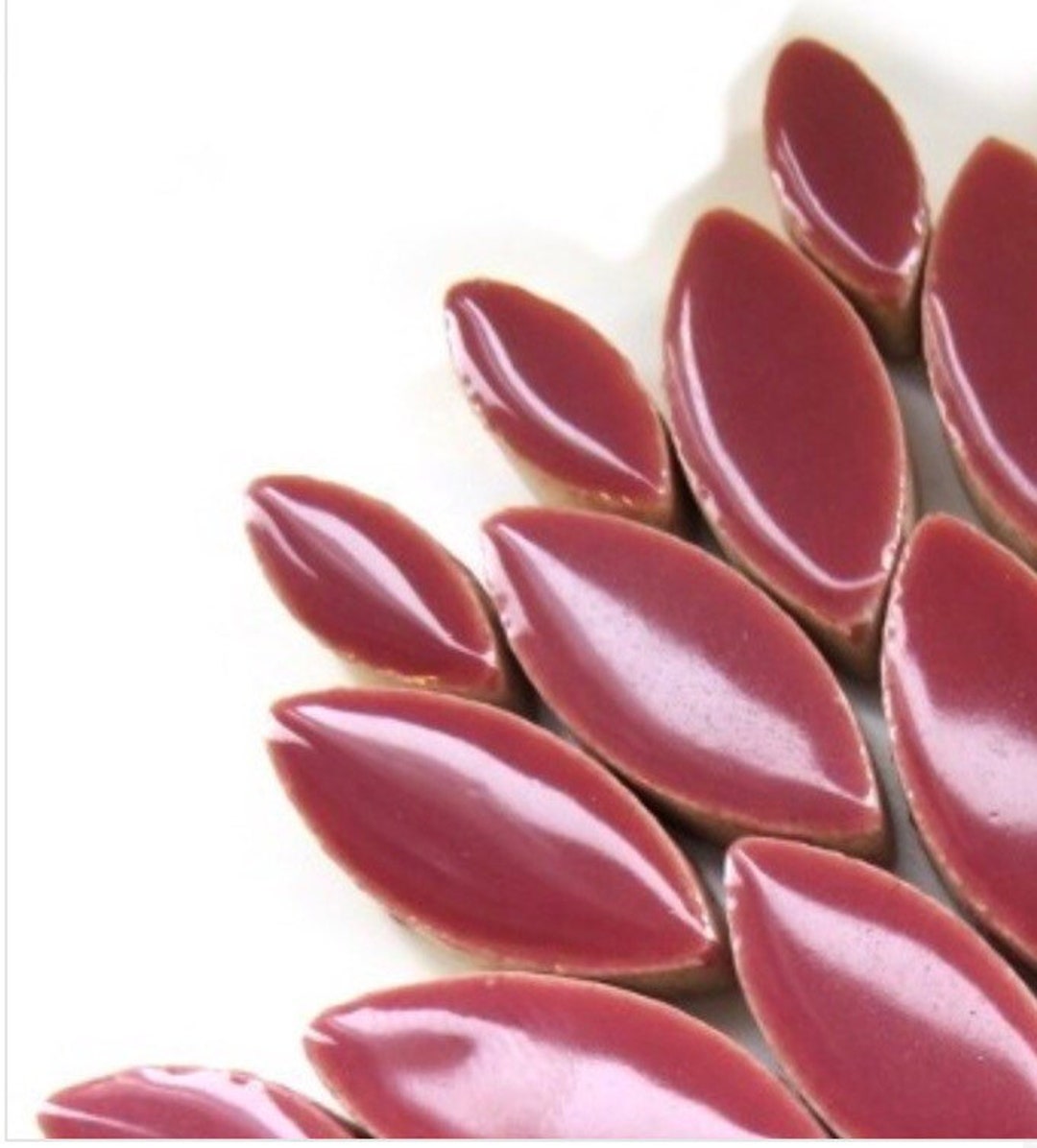 Deep Mauve Ceramic Petal Mix (35-40 Count)//mauve Petals//mosaic Tiles ...