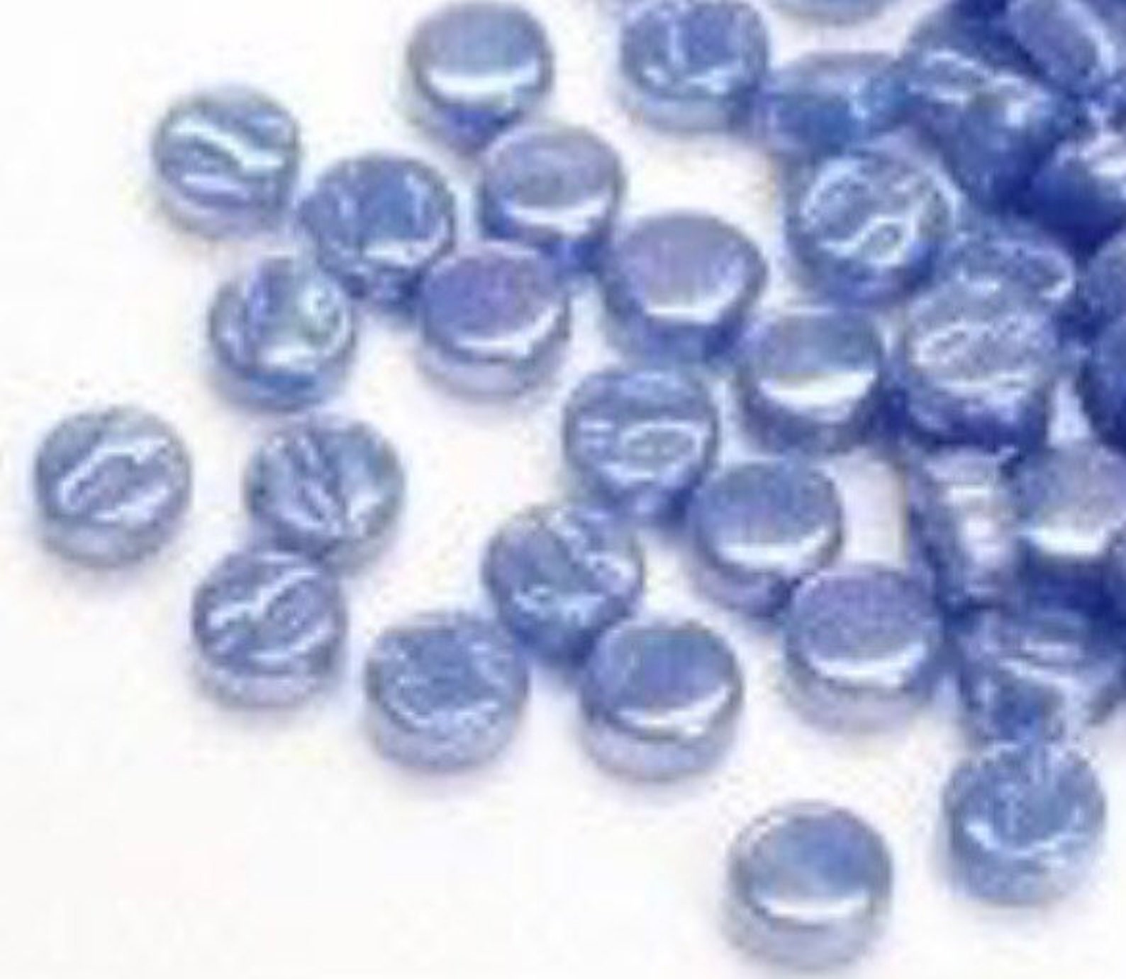 100 MINI 8mm True Blue PEARLESCENT Darling Dotz//mosaic Supplies ...