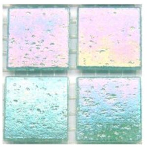 3/4" Spring Frost Iridescent Mosaic Glass Tiles (25) // Mosaic Tiles ...