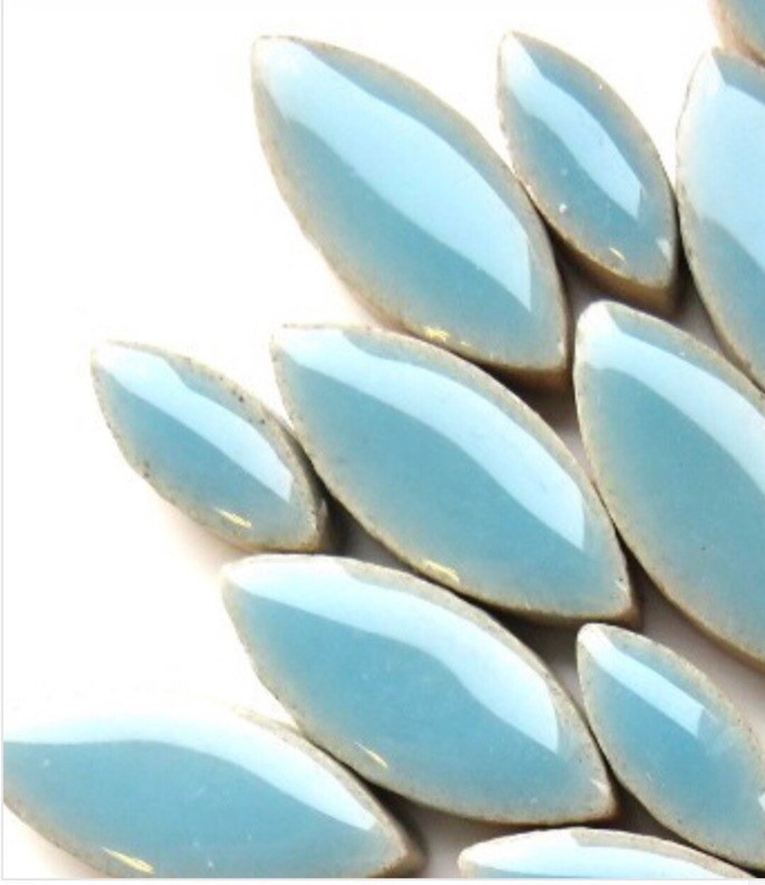 Azure Blue Ceramic Petal Mix (30-35 Count)//blue Petals//mosaic Tiles ...