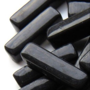 Mosaic Tiles/ 20mm Absolute Black Glass Stix 50g (+\-25pc)//mosaic ...