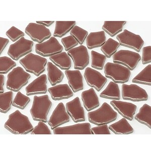 Dusty Rose Glazed Ceramic Jigsaw Tiles//mosaic Tiles//mosaic Surplus ...