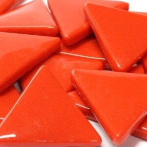 100g Large Bright Red Glass Triangles 1.3" //mosaic Tile//mosaic ...