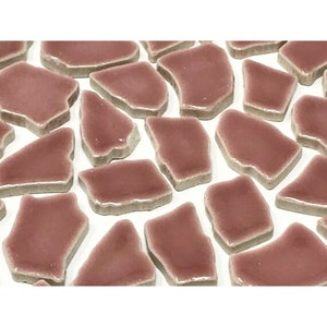 Dusty Rose Glazed Ceramic Jigsaw Tiles//mosaic Tiles//mosaic Surplus ...