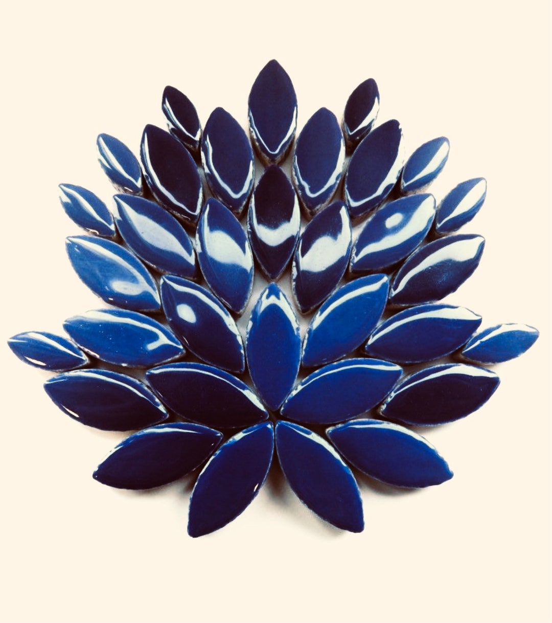 Deep Indigo Ceramic Petal Mix (30-35 Count)//blue Petals//mosaic Tiles ...
