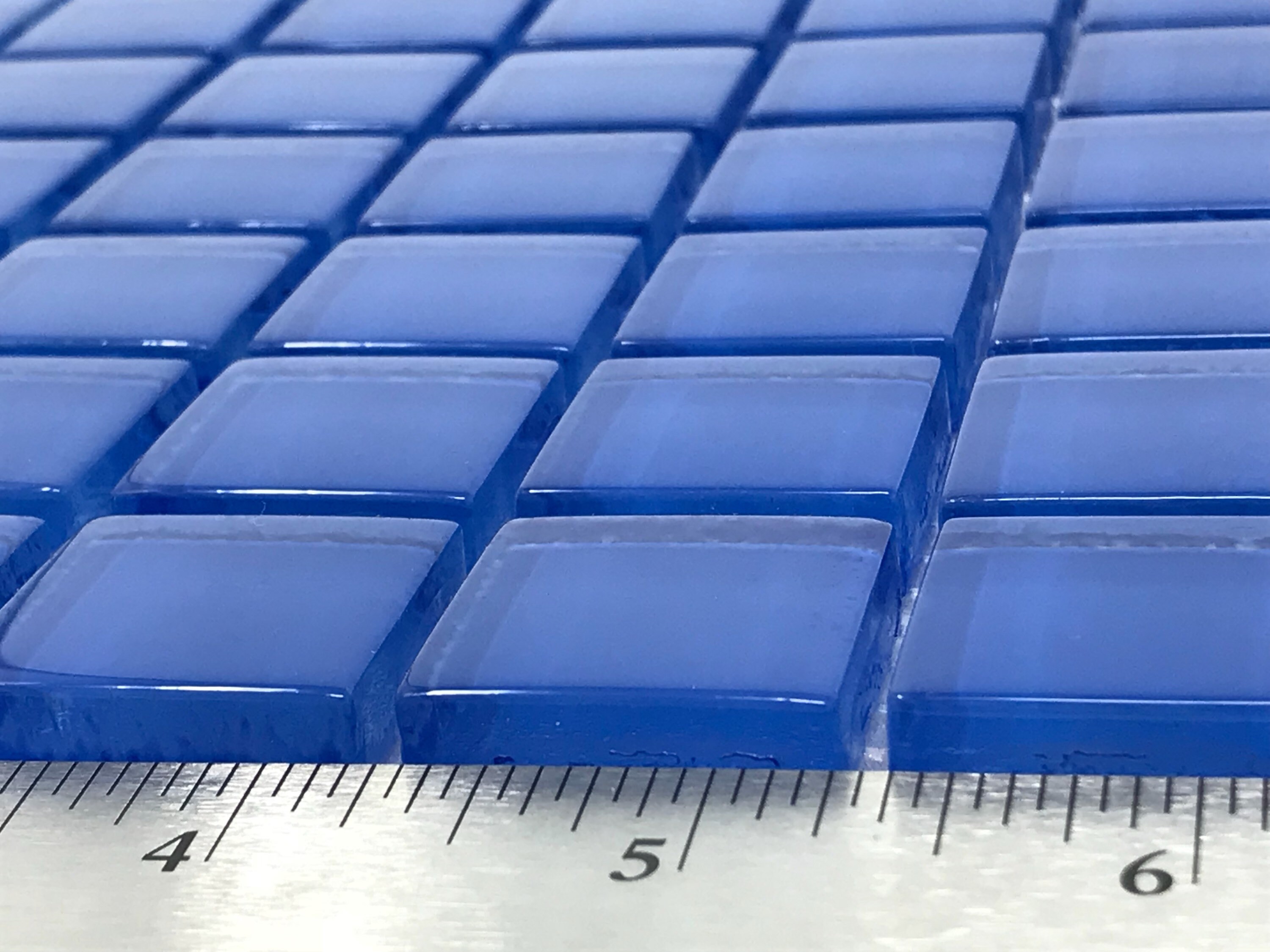 1" Blue Glass Tiles 9pc - Etsy
