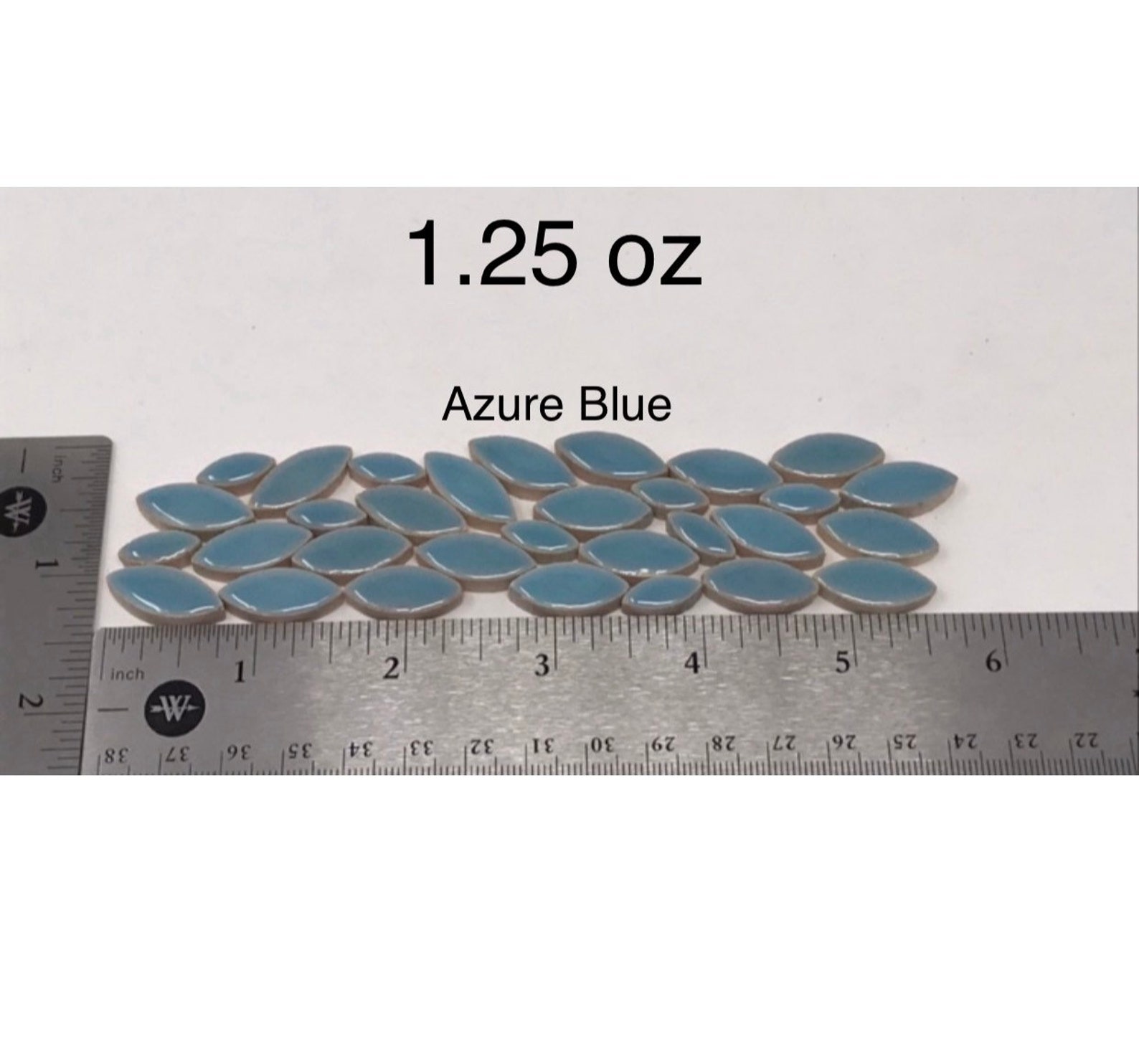 Azure Blue Ceramic Petal Mix (30-35 Count)//blue Petals//mosaic Tiles ...