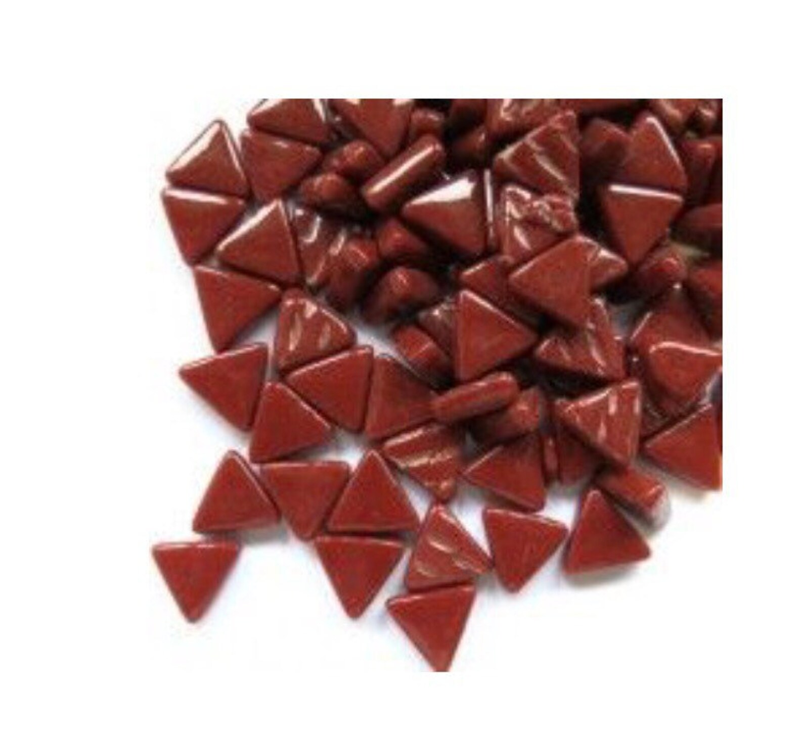 MINI 10mm Bordeaux Glass Triangles 50g (85pc)//glass Triangles//mosaic ...
