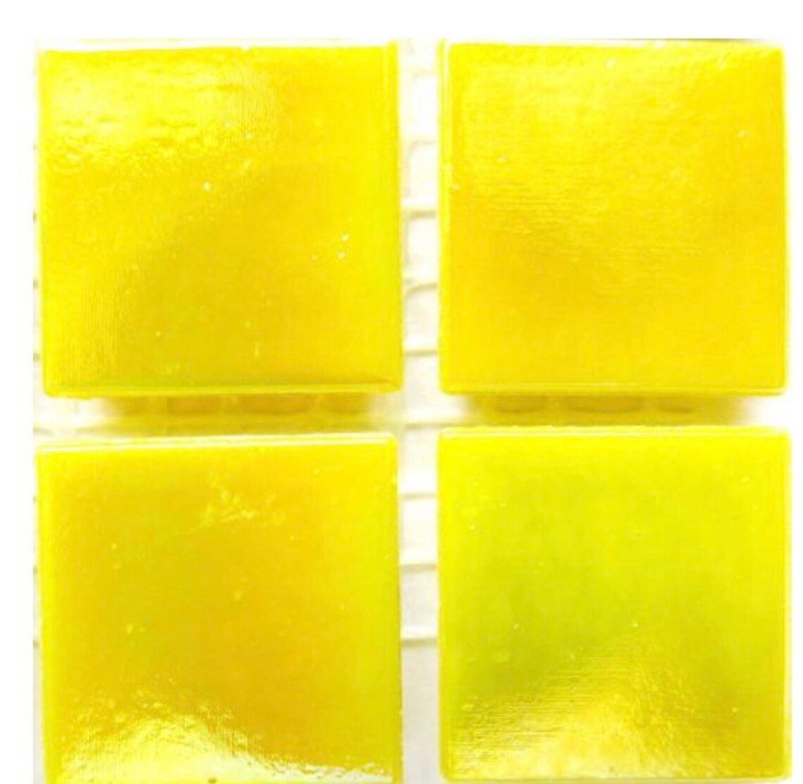 3/4 Yellow Iridescent Mosaic Glass Tiles 25 // Mosaic | Etsy