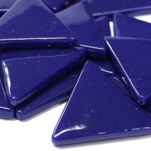 100g Large Royal Blue Glass Triangles 1.3" //mosaic Tile//mosaic ...