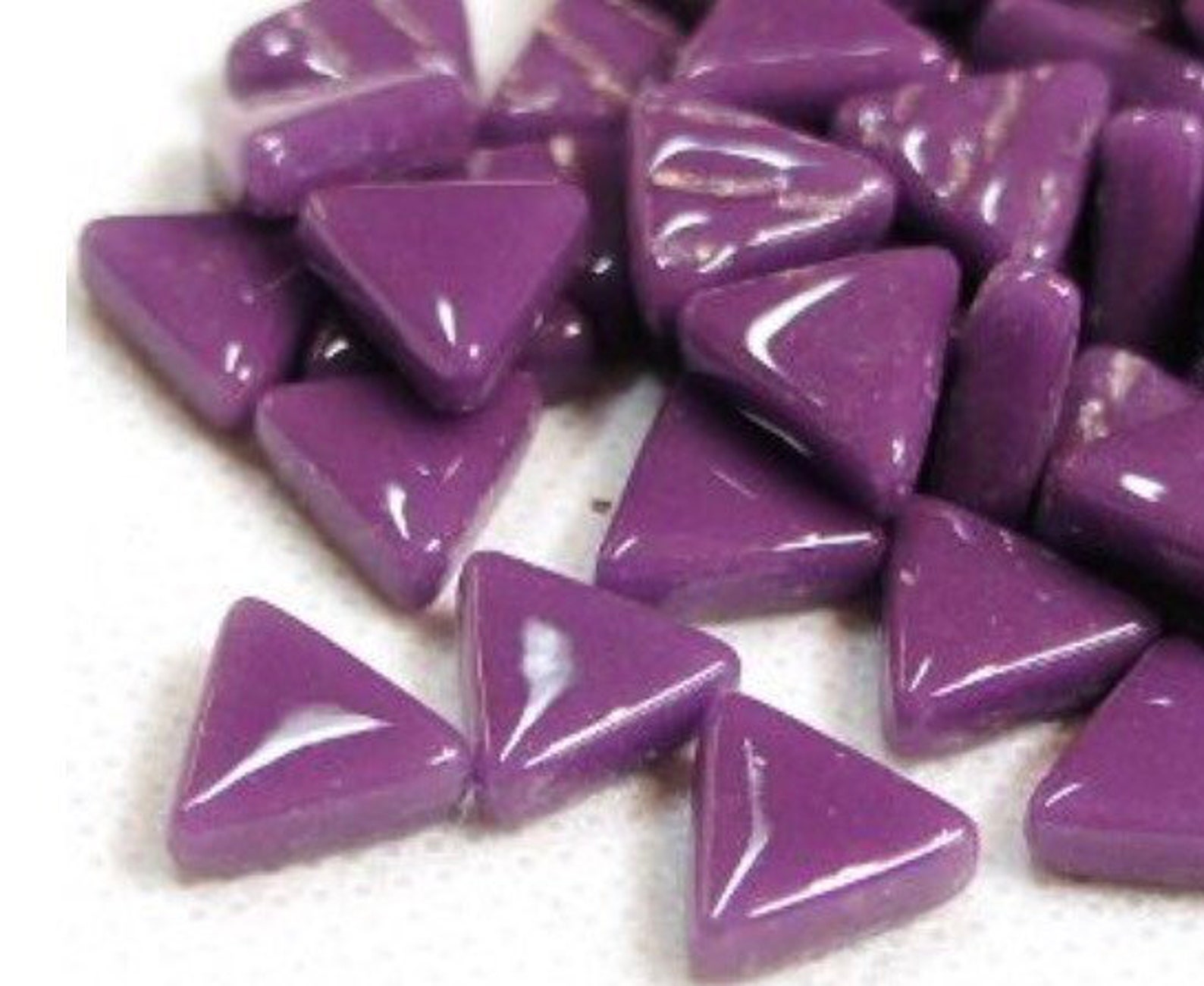 MINI 10mm Deep Purple Glass Triangles 50g 85pc//glass - Etsy