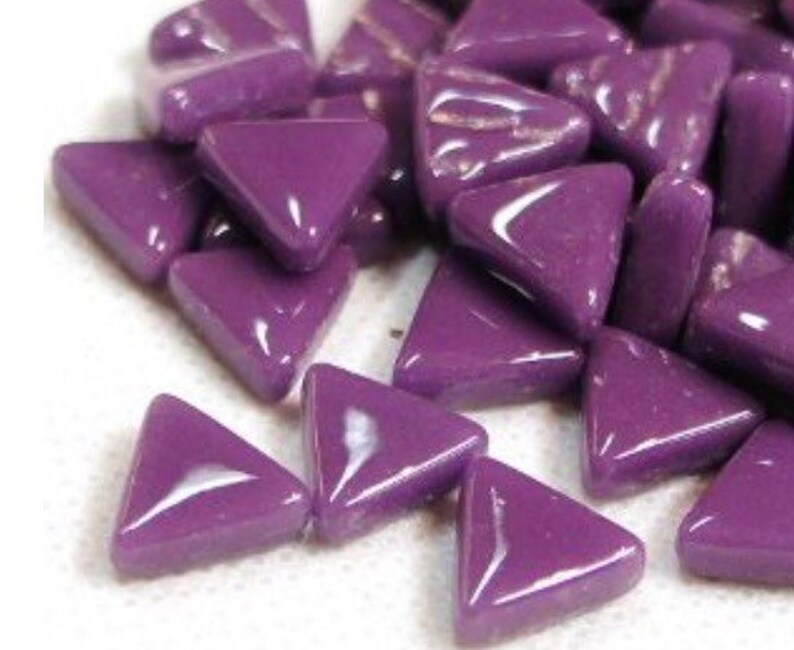 MINI 10mm Deep Purple Glass Triangles 50g 85pc//glass - Etsy