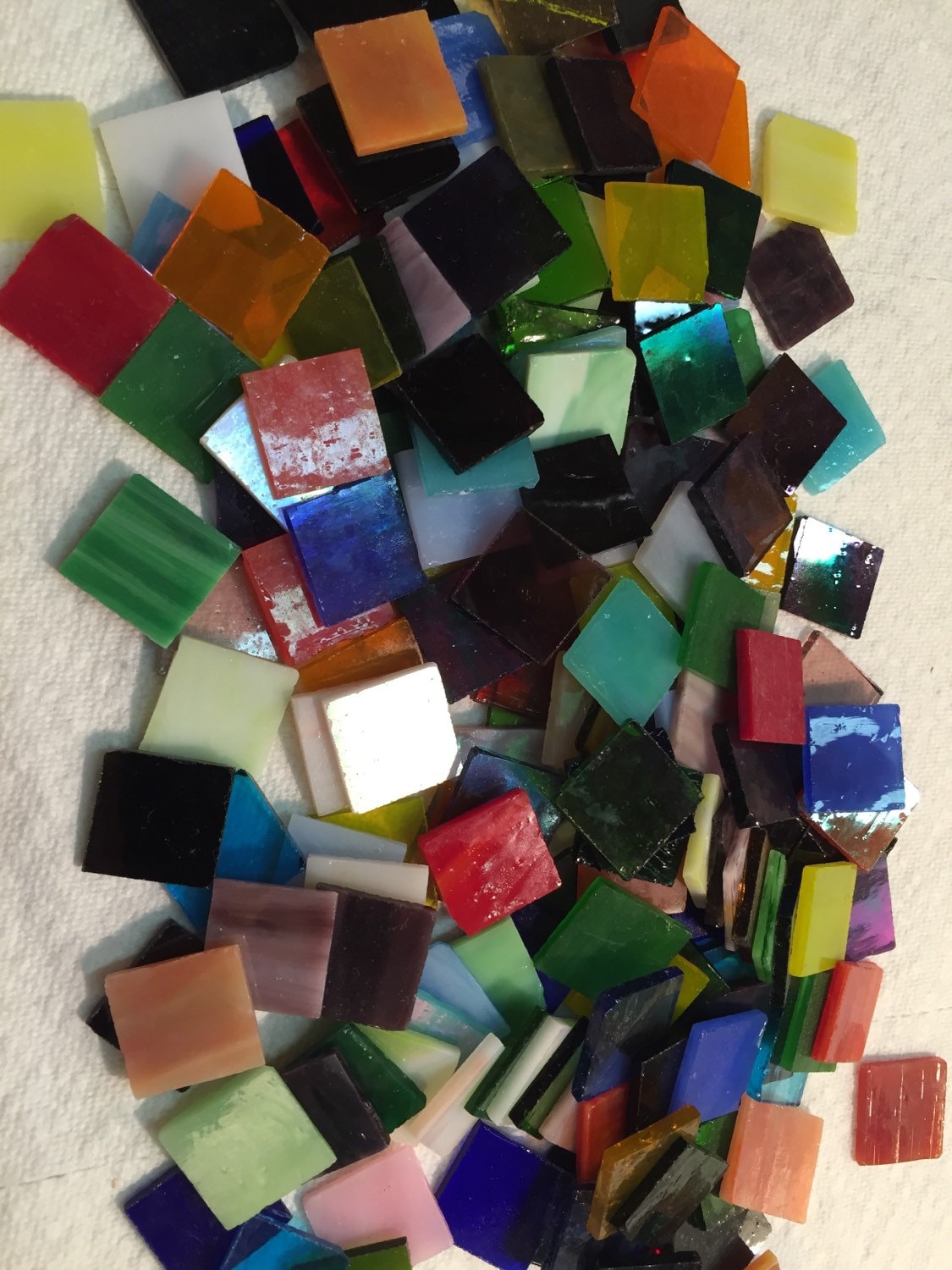 Mosaic Tile/ 1/2lb Stained Glass Tile Mix - Etsy