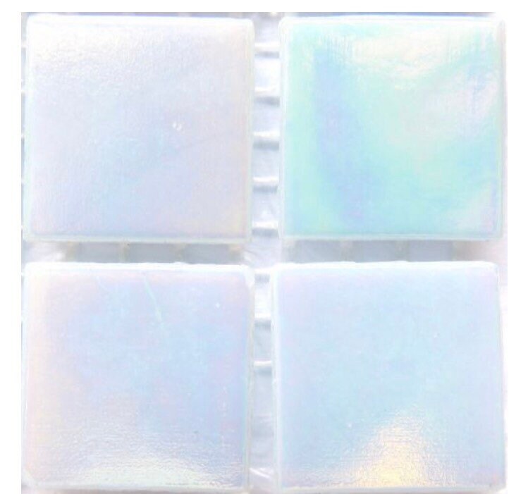 3/4 Blue Moonstone Iridescent Mosaic Glass Tiles 25 // - Etsy