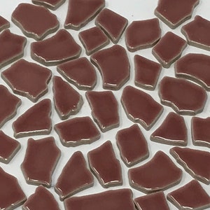 Dusty Rose Glazed Ceramic Jigsaw Tiles//mosaic Tiles//mosaic | Etsy
