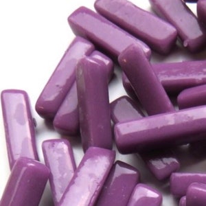 Mosaic Tiles/ 20mm Intense Purple Glass Stix 50g (25pc)//mosaic Tiles ...
